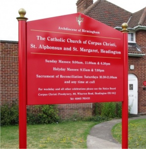Premium Post Mounted Aluminium Church Signs - Signs for Churches